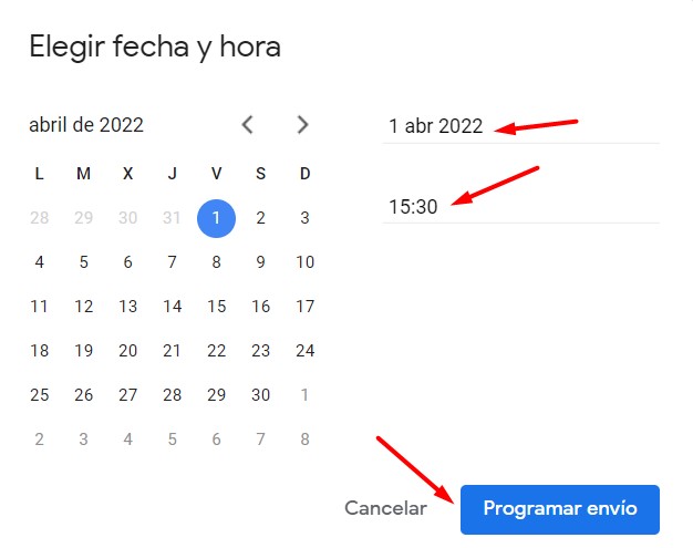 Colaboración: 5. Programar un correo